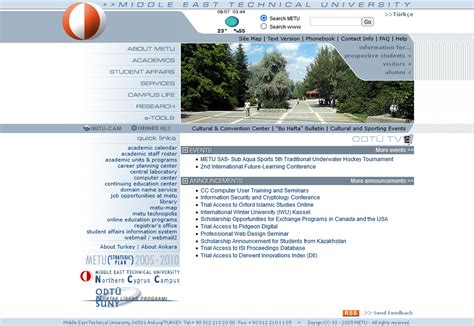 Metu Web Site Archive Metu Middle East Technical University