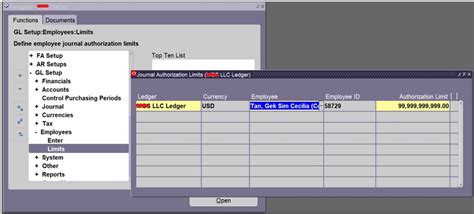 Oracle Application Oracle Ebs How To Setup General Ledger Approval Limit For The New Manager