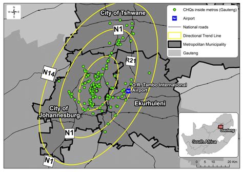Spatial Directional Trend For City Of Johannesburg Tshwane And