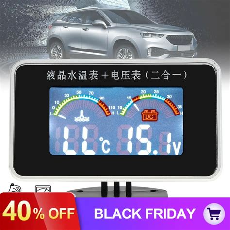 12 В 24 В Универсальный 2 в 1 ЖК цифровой автомобильный вольт датчик температуры воды датчик