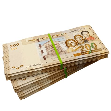 200 Bolivian Boliviano Stack Pile Bolivian Boliviano Stack Pile