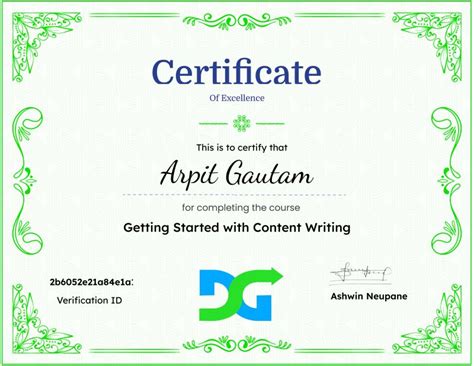 Thanks To Digital Gurkha For The Certificate Arpit Gautam