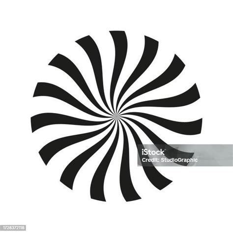 최면 나선형 최면 개념 무의식 혼돈 추가 감각 지각 정신 스트레스 긴장 착시 현상 흰색 배경에 벡터 그림 강렬하고 밝은 색상에