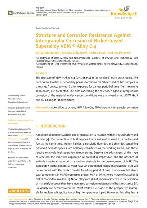 Pdf Structure And Corrosion Resistance Against Intergranular