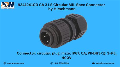 934124100 Ca 3 Ls Circular Connector By Hirschmann