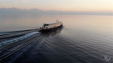 Swiss Cgn Boat On Lake Geneva During Sunset Oc 3840x2160 Watch It