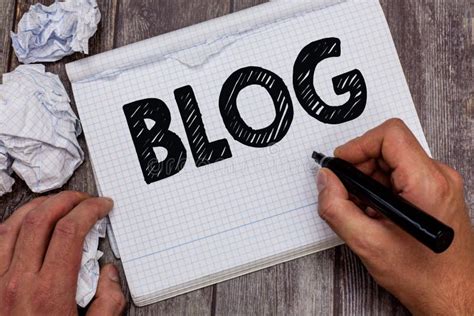 Handwriting Text Blog Concept Meaning A Regularly Updated Website Web Page Written In