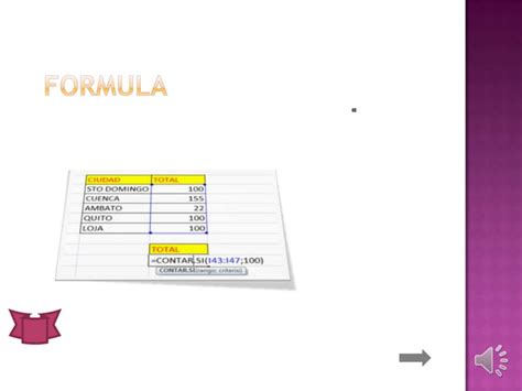 Formulas Exel Ppt