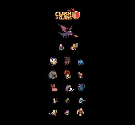Clash Of Clans Pixel Art Behance