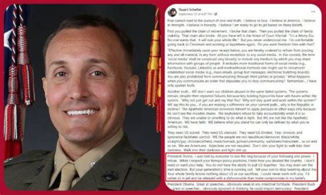 Images From A Now Deleted Fb Posts Shows That Lt Col Stuart Scheller