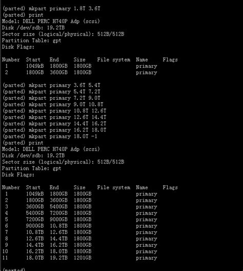 Parted对磁盘分区遇 Partition 1 Does Not Start On Physical Sector Boundary处理过程