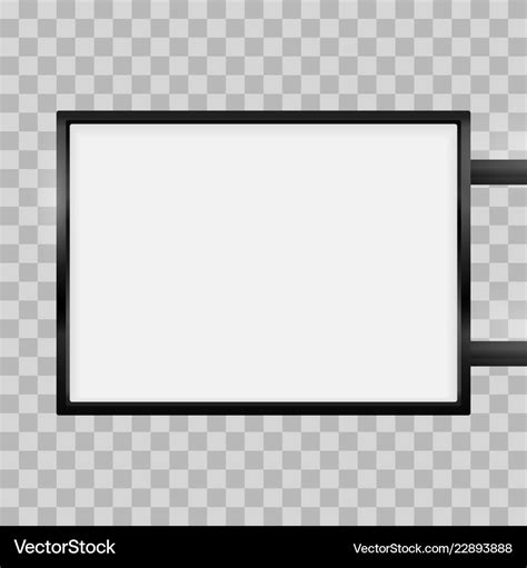 Rectangular Signage Light Box Signboard Rectangle Vector Image
