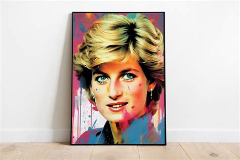 Princess Diana Lady Di Poster Graffiti Street Art Wall Urban Art Pop