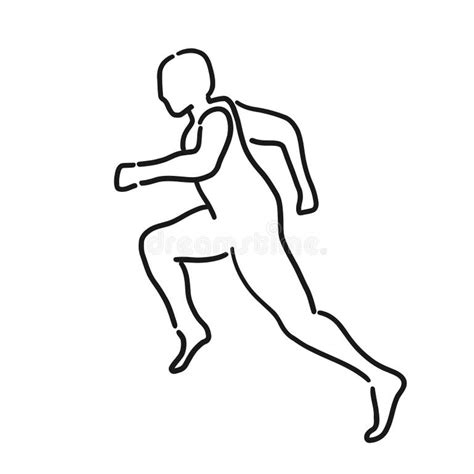 Running Man Vector Outline Stock Illustrations 6 834 Running Man Vector Outline Stock