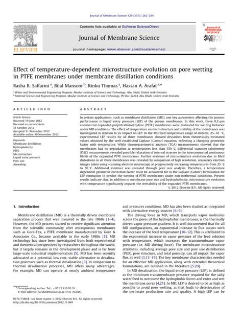 Effect Of Temperature Dependent Microstructure Evolution On Pore Wetting Pdf