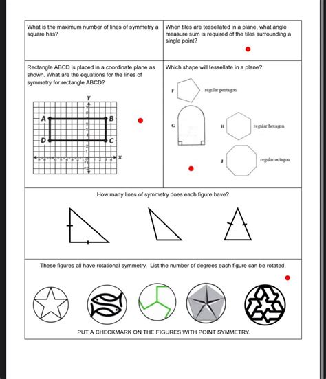 Solved How Many Lines Of Symmetry Does Each Figure Have
