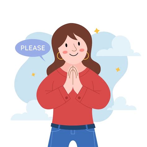 Dibujado A Mano Por Favor Ilustración Vector Gratis
