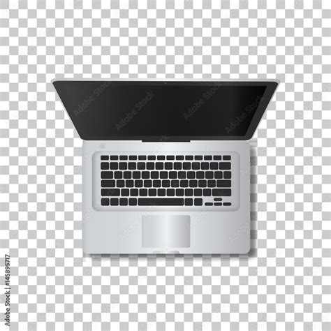 Laptop Without Screen On Transparent Background Stock Vector Adobe Stock