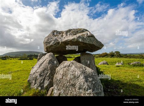 Tomb 7 Carrowmore Passage Tomb Cemetery County Sligo Ireland Stock