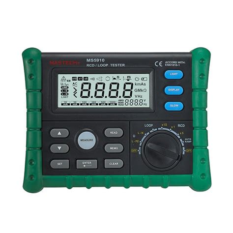 Circuit Breaker RCD Loop Tester Meter Trip Out Time Current Voltage Frequency Loop Resistance