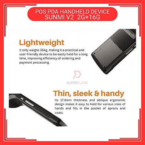 Sunmi V2 2g Plus 16g 4g Wifi Android 7 1 Mobile Handheld Pos Pda Terminal Printer Srs Loyverse