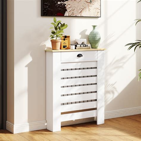 Homcom 955h X 78wcm Radiator Cover With Drawer White