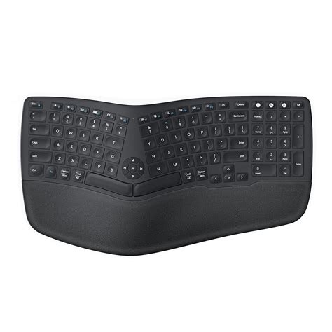 Rechargeable Bluetooth Split Keyboard With Palm Rest For Natural Typing And Reduce Strain Multi