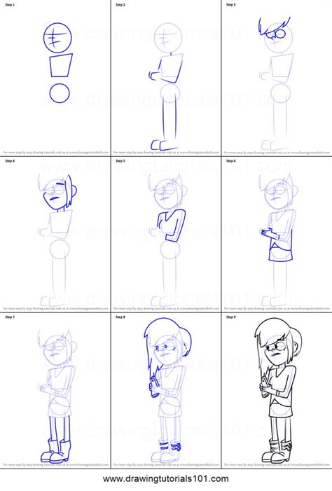 How To Draw Tambry From Gravity Falls Printable Drawing Sheet By