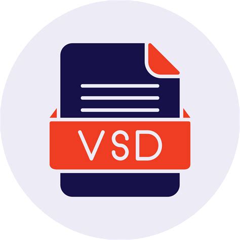 VSD File Format Vector Icon Vector Art At Vecteezy