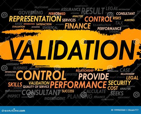 Validation Word Cloud Stock Illustration Illustration Of Collage 199965560