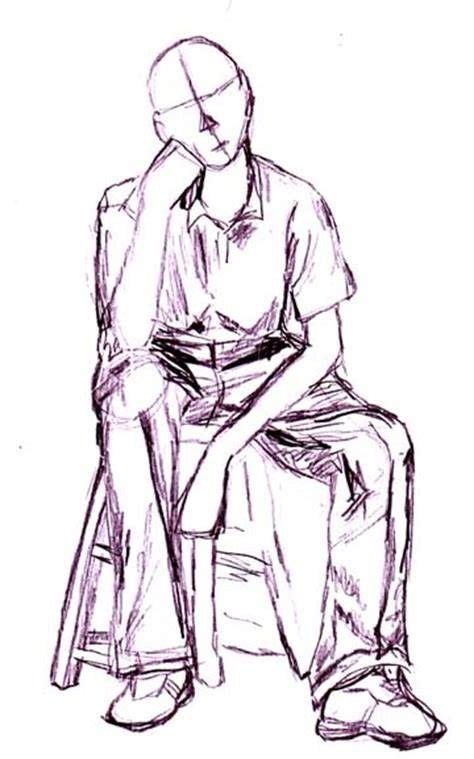 Image Result For Sitting In Chair Drawing Sitting Pose Reference