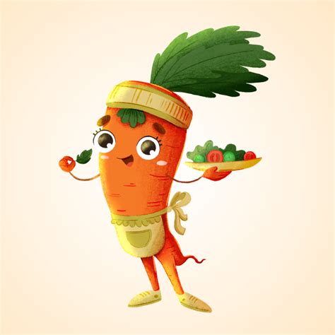 Иллюстрация Бренд персонаж для магазина здорового питания в стиле