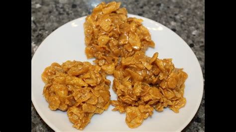 No Bake Peanut Butter Honey Nut Frosted Flakes Cookies Recipe Youtube