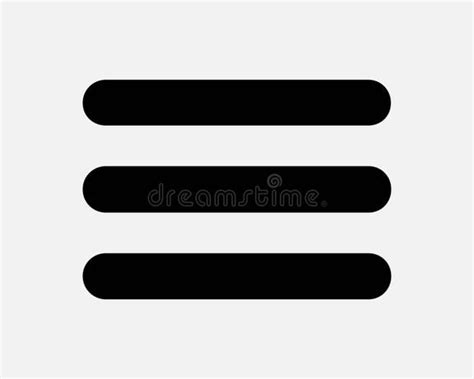 Hamburger Menu Selection Three Lines Option Website Navigation Navigate