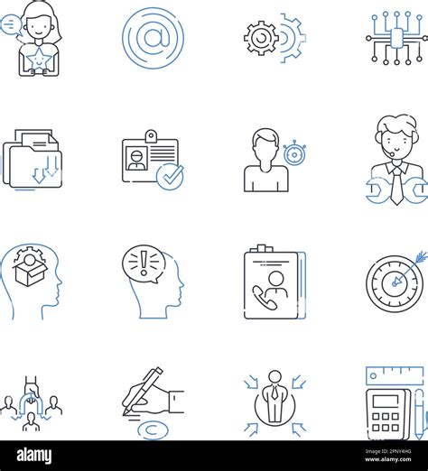 Business Partnerships Line Icons Collection Collaboration Synergy