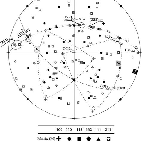 001 M Standard Stereographic Projection Of The Matrix M And Download Scientific Diagram