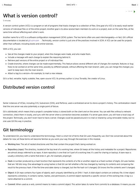 What Is Version Control Training Microsoft Learn Pdf Version