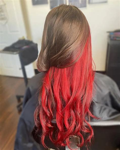 Red Underneath Brown Hair