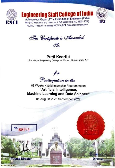Putti Keerthi On Linkedin Internship Artificialintelligence Machinelearning