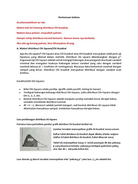 Distribusi Chi Kuadrat Pdf