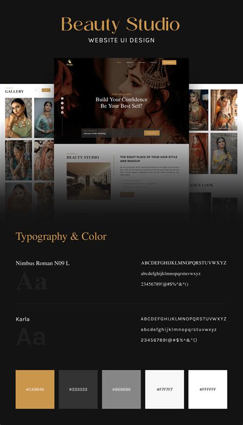 beauty salon website ui ux design behance