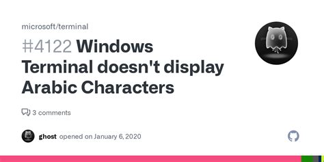 Windows Terminal Doesnt Display Arabic Characters · Issue 4122