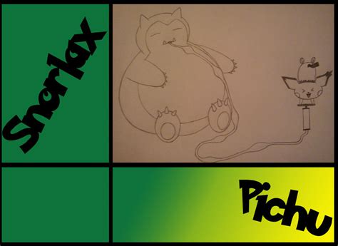 Snorlax And Pichu By Toyouma On Deviantart