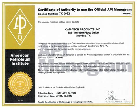 API CERT