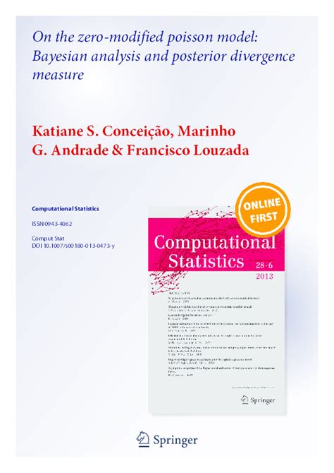 Pdf On The Zero Modified Poisson Model Bayesian Analysis And