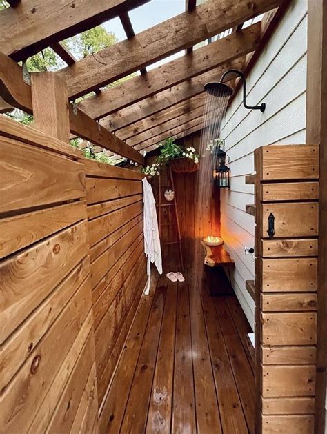 Tiny Ontario Cabin With An Outdoor Bathroom Outdoor Shower Outdoor