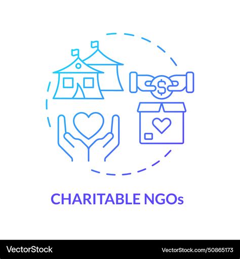 Charitable Ngos Blue Gradient Concept Icon Vector Image