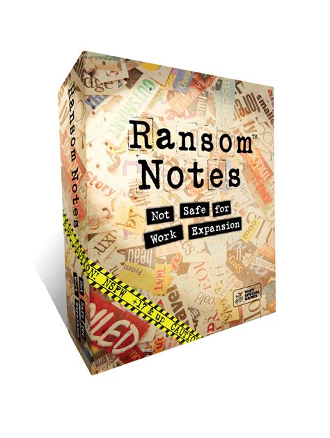 Ransom Notes Nsfw Not Safe For Work Content Pack Very Special Games