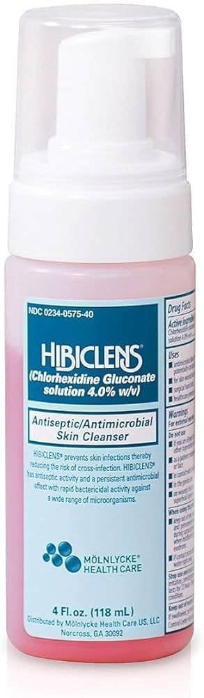 Hibiclens Antiseptic Antimicrobial Skin Cleanser 4oz Foam Pump Skin