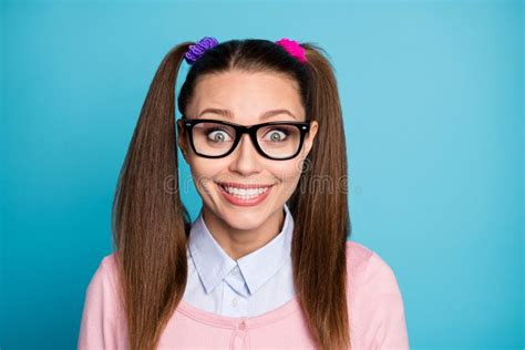 Close Up Portrait Of Her She Nice Attractive Lovely Pretty Funny